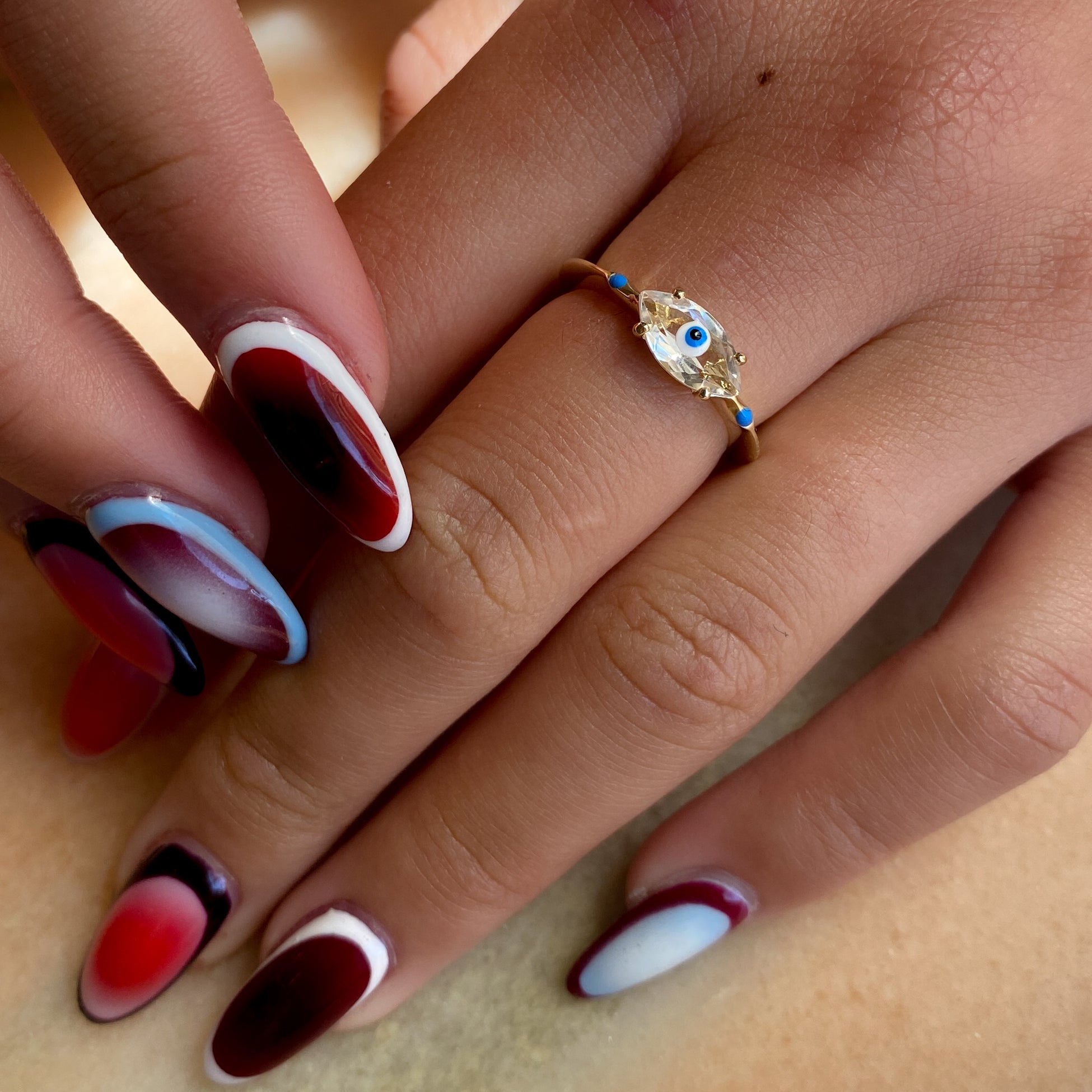 Rock Crystal Fortuneye Protection Ring – No.3