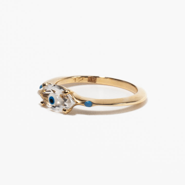 Rock Crystal Fortuneye Protection Ring – No.3
