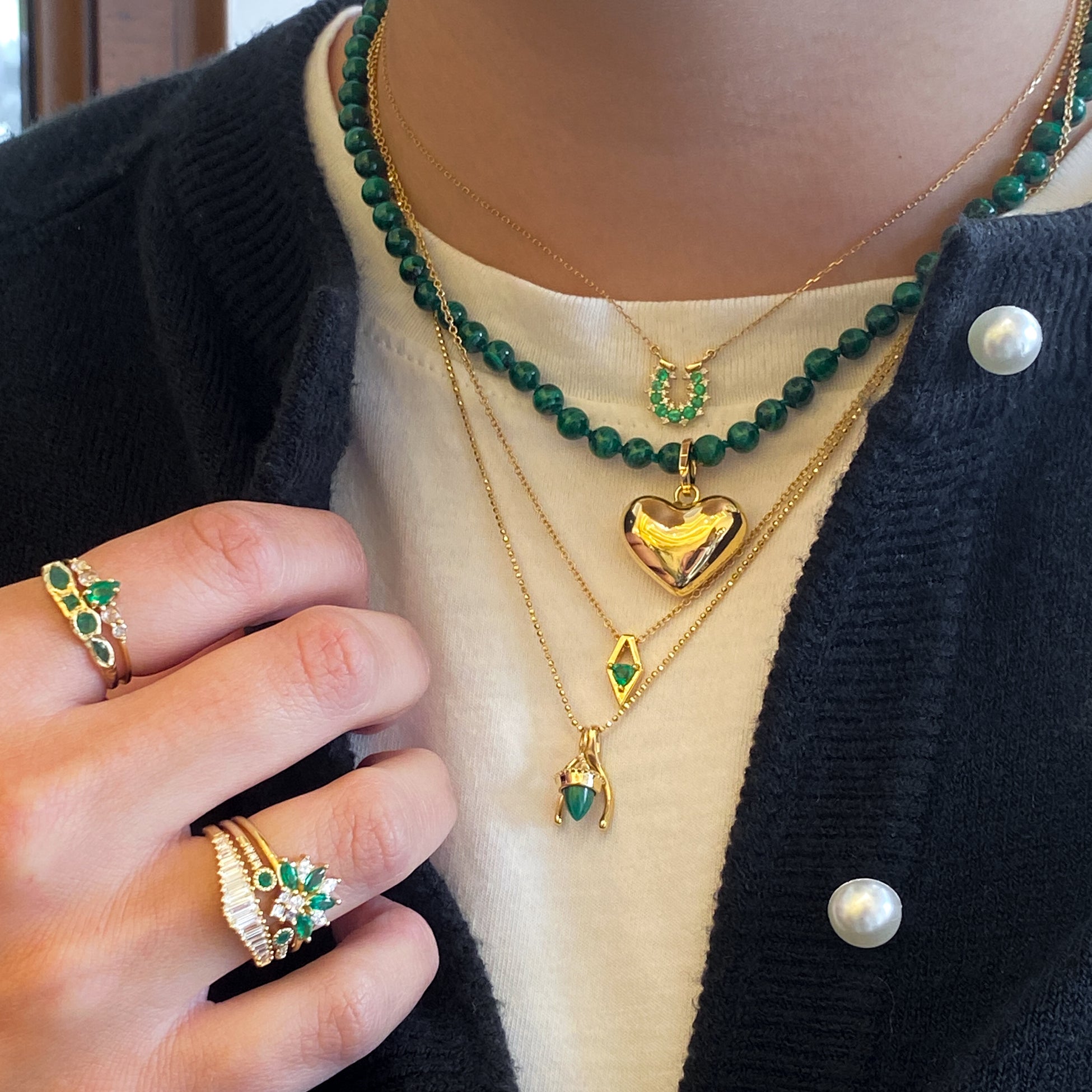 Malachite Amphora Amulet – No.3