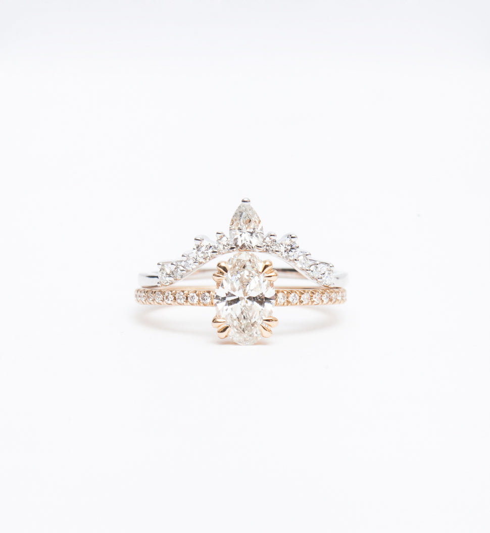 White Diamond Pear Celestine Band – No.3