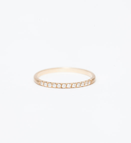 Half Round Semi Pavé Ring – No.3
