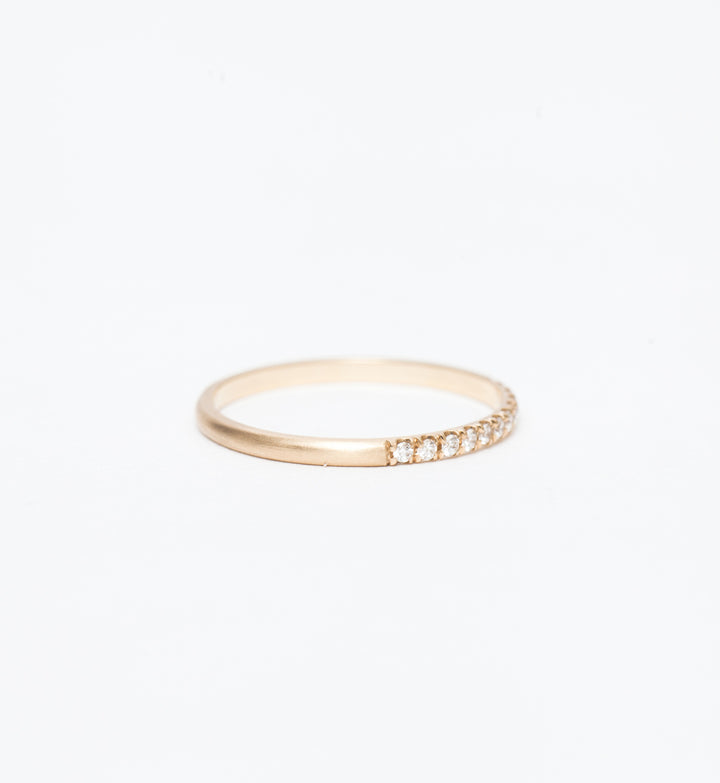 Half Round Semi Pavé Ring – No.3