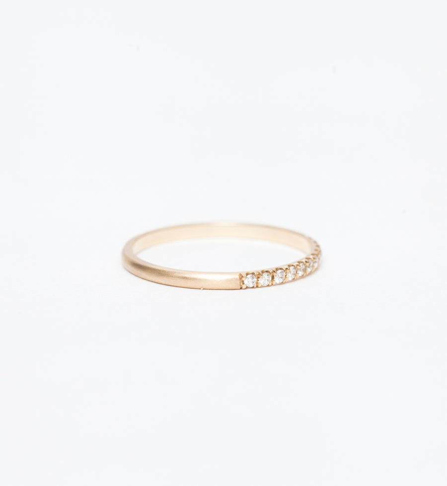 Half Round Semi Pavé Ring – No.3