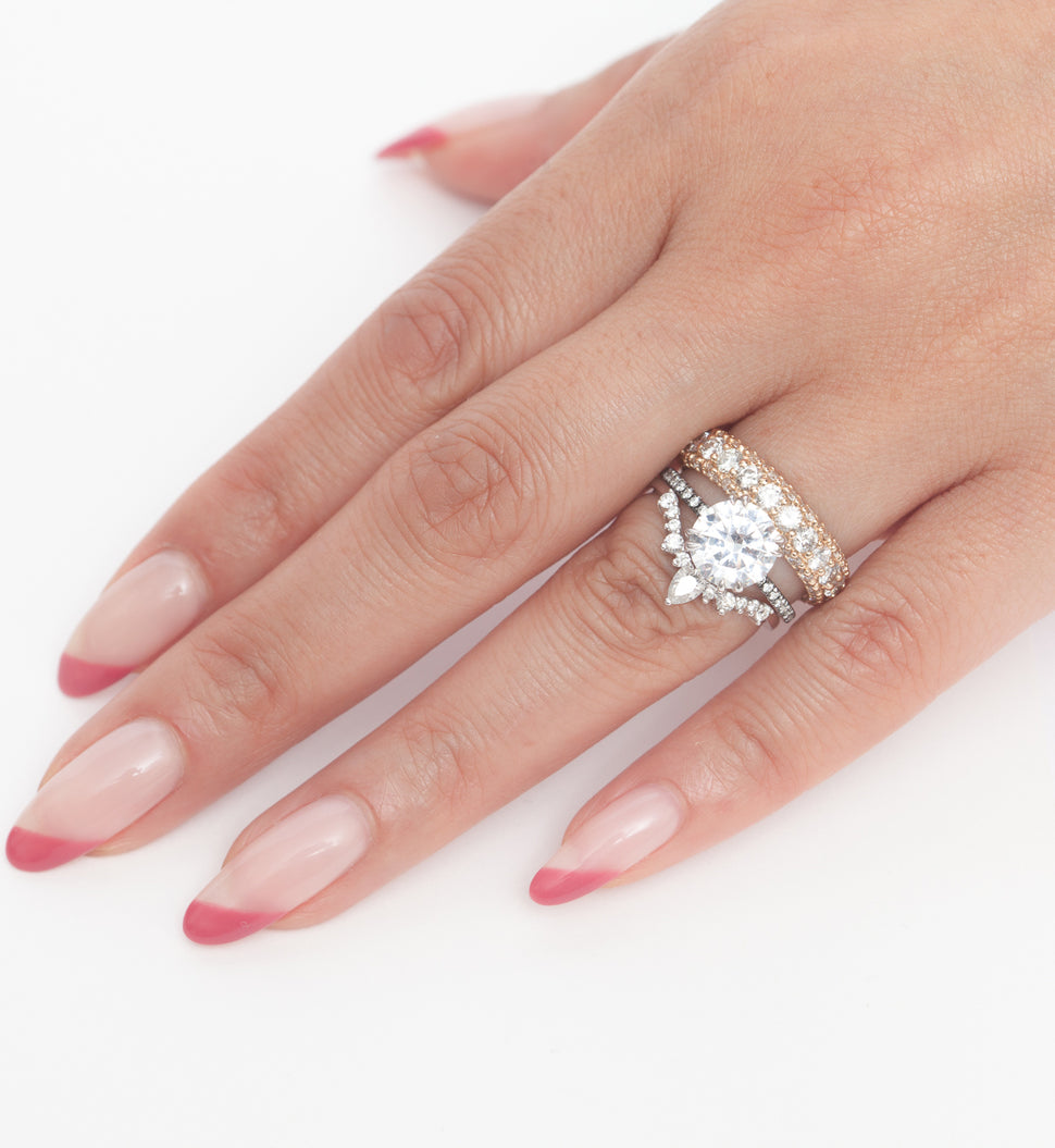 White Diamond Pear Celestine Band – No.3